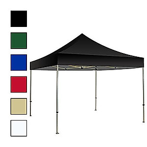 BannerBuzz Blank Canopy Tent with Carry Bag, Graphic with Hardware, 420 Denier Oxford Polyester Fabric, Pop Aluminum Frame for Easy Installation, Velcro Topper Attachment (20' x 10', White)