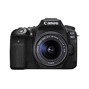 Canon DSLR Camera [EOS 90D] with EF-S 18-55 is STM Lens Kit, Built-in Wi-Fi, Dual Pixel CMOS AF and 3.0-inch Vari-Angle Touch Screen, Black