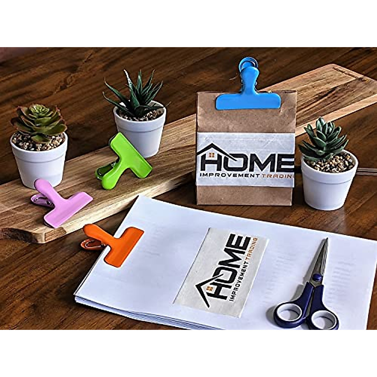 Croc Jaws Chip Clips, Stainless Steel, 3 Inches, Pack of 4, Multicolor