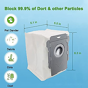 HUAPX 12Pack Vacuum Bags Replacement for Roomba i&s&j Series i3,i3+(3550),i4,i4+(4552),i6,i6+(6550),i7, i7+,j7, j7+(7550),i8+(8550),s9,s9+(9550) Vacuum with Automatic Dirt Disposal Bags(12Pack)