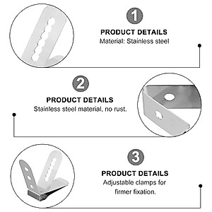 Hemoton 4Pcs Stainless Steel Thermometer Clip Food Grade Grill Thermometer Holder Probe Clamp Frame for Smoker Probes BBQ Ambient Temperature Readings of Oven