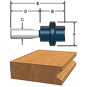 BOSCH 84510M 1-1/4 In. x 1-1/4 In. Carbide Tipped Wedge Groove Bit