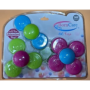 BornCare Fidget Suction whirly Spinners for Baby Toddler Kids, Durable Toys (3 Pack)