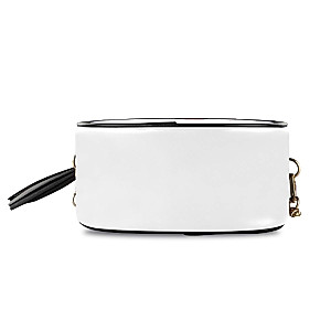 ALAZA PU Leather Small Crossbody Bag Purse Wallet Punk Red Lips Biting A Skull Cell Phone Bags with Adjustable Chain Strap & Multi Pocket