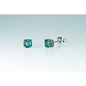 Australian Triplet Opal Earrings - Dainty Australian Opal Triplet Earrings in White or Yellow Gold Plated on Sterling Silver Women's Jewelry