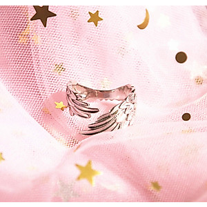 Helen de Lete Guardian Angel Wings S925 Sterling Silver Adjustable Ring