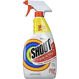 Shout, Laundry Stain Remover,Trigger Spray, Triple-Acting 30 Fl. Oz. (Pack of 2)