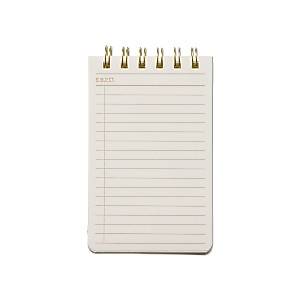 DesignWorks Ink 3.5'' x 5.75'' Vintage Sass Wire-Bound Spiral Pocket Notepad Memo Book with 80 Lined Sheets, Mushroom Shitake Happens