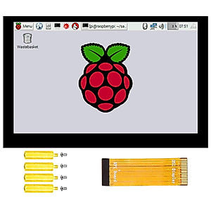 waveshare Compatible with Raspberry Pi Touchscreen 5inch DSI LCD Touch Screen 800×480 Resolution TFT LCD Display Monitor for Raspberry Pi Model 4B/3B+/3A+/3B/2B/B+/A+,CM3/3+