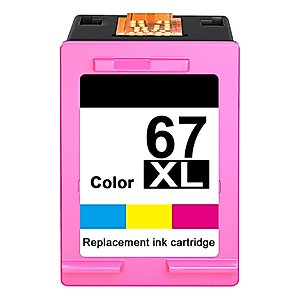 Valinkso Compatible for HP ink 67XL Tri-color for DeskJet 2700 2700e 2752 2752e 2755e 2755 4155 Envy 6000 6055e 6055 6075 Envy Pro 6400 6455 6455e 6475 6452 6458 （1 Tri-color）