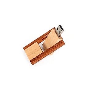 5 Pack Flip Wood 2.0/3.0 USB Flash Drive USB Disk Memory Stick with Wooden (2.0/1GB)