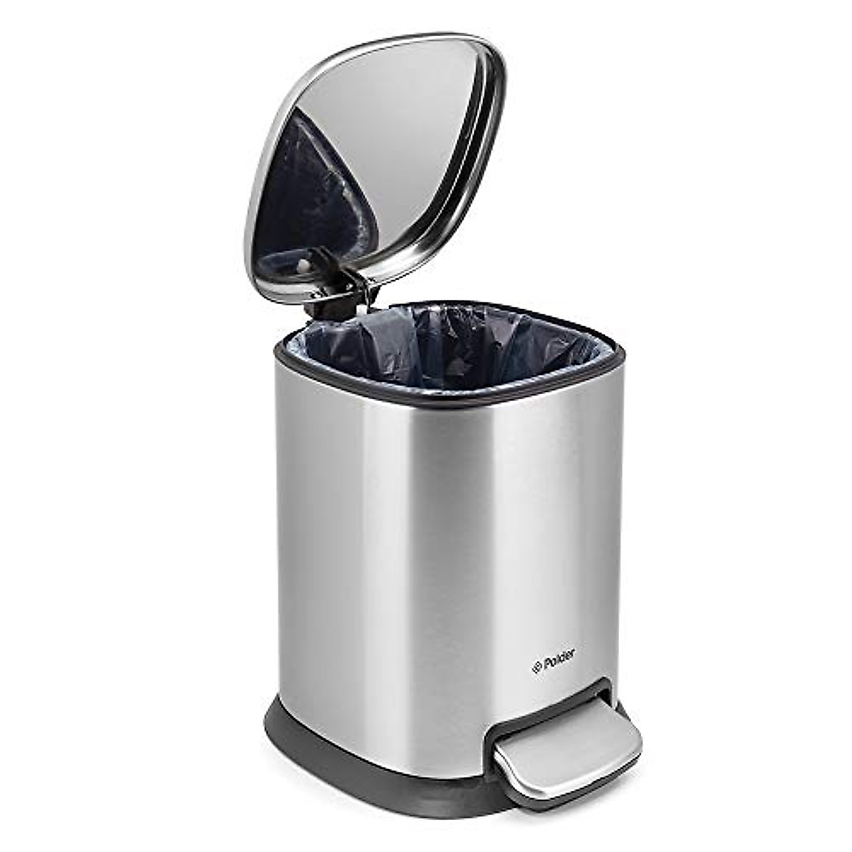 Polder 5-Liter Stainless Steel Step Can with 50 liner bags
