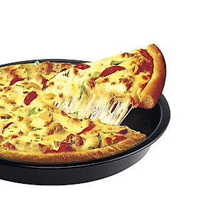 Safeya 8 inch Carbon Steel Non-Stick Black Color Coating Heat-Resistance Pizza Pan And For Cakes