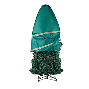 Tiny Tim Totes 83-DT5583 Premium Upright Christmas Tree Canvas Storage Cover Bag | 9 FT | Green, 9 Foot