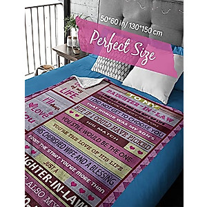 RFHBP Daughter in Law Gifts, Gifts for Daughter in Law, Daughter in Law Gifts from Mother in Law, Gift for Daughter in Law, Future Daughter in Law Gifts for Christmas Blanket 60"x50"