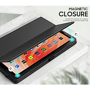 MoKo Case Fits All-New Amazon Kindle Fire HD 10 & 10 Plus Tablet (13th/11th Generation, 2023/2021 Release) 10.1" - Slim Folding Stand Cover with Auto Wake/Sleep, Black