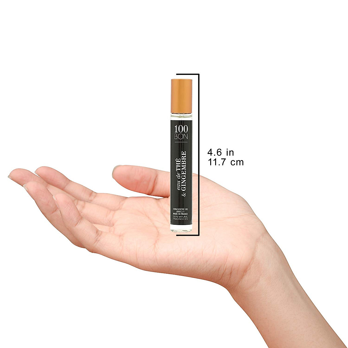 100BON Eau De The & Gingembre Tea & Ginger Scent for Women & Men Energizing Organic Fragrance - Sweet, Citrus & Spicy Notes - 100% Natural Fragrance Concentrate Spray, 0.5 Fl Oz