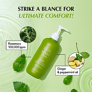 RATED GREEN Real Mary Exfoliating Dry Scalp Shampoo, 13.52 fl oz - Organic Rosemary Hair for Itchy , Gentle Scalp Moisturizer, with Ginger & Peppermint Oil