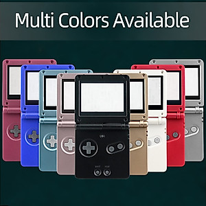 OSTENT Full Housing Shell Case Cover Replacement for Nintendo GBA SP Gameboy Advance SP - Color Black