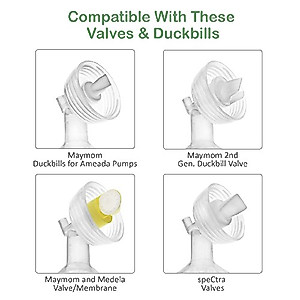 36 mm Extra Extra Large Flagne w/Valve and Membrane for Spectra Breast Pumps S1, S2, M1, Spectra 9; Narrow (Standard) Bottle Neck; Made by Maymom