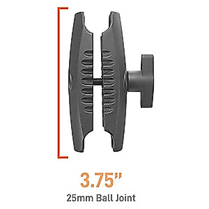 iBOLT Composite 3.75 inch Double Socket Arm for All Industry Standard 1-inch / 25mm / B Size Ball adapters