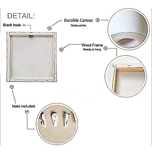 Cactus Wall Art Wall Decor: Cactus with Red and Yellow Flowers in Mexican Floral Pot Poster Framed Cactus Bathroom Decor Boho Painting Tropical Green Plant Prickly Canvas for Home Decorations 12''x16''