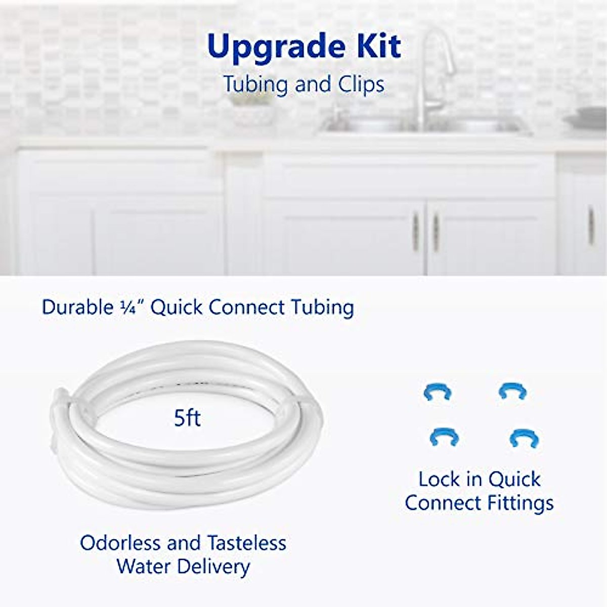 Filter Upgrade Kit for Reverse Osmosis and Under Sink Water Filtration System – Add a New Filtration Stage to Your System – Includes Adapters for ¼” Threaded and Quick Connect Filters – Express Water