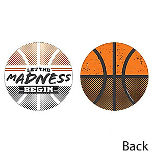 Big Dot of Happiness Basketball - Let The Madness Begin - Decorations DIY College Basketball Party Essentials - Set of 20