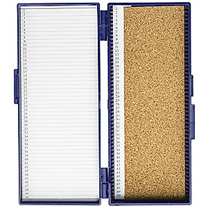 Globe Scientific 513077B ABS Plastic Slide Storage Box for 50 Slides, Cork Lined, Blue