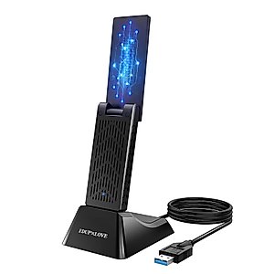 EDUP LOVE USB 3.0 WiFi Adapter AC1900Mbps 5.8Ghz/2.4Ghz 6dBi Antennas Wireless Network Adapter Wi-Fi Dongle for Laptop Desktop PC Supports Windows 10/7/8/8.1/XP Mac OS X 10.6-10.15.4