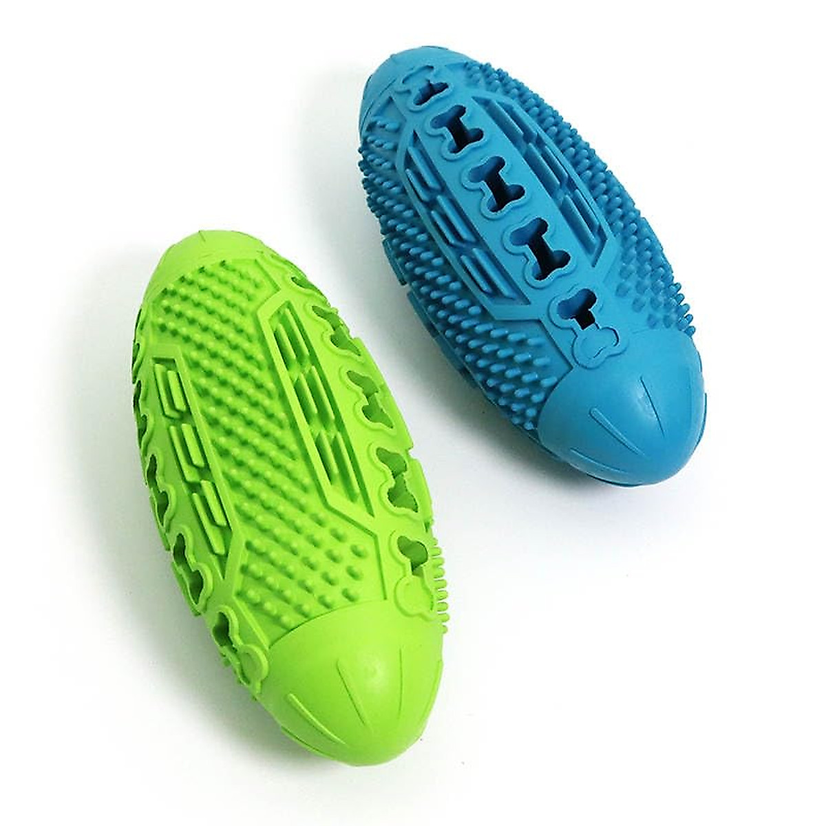 Midas Pet Shop Natural Rubber Dog Toy for All Breed Aggressive Chewer Nearly Indestructible Dog Chew Toys Dog Birthday Toy Dog Toothbrush Interactive Tough Durable Dog Ball Dog Football (Green)