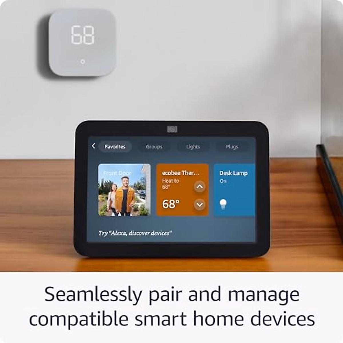 Amazon Echo Show 8 (newest model), With Spatial Audio, Smart Home Hub, and Alexa, Charcoal