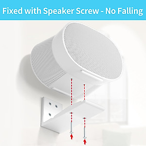 Heavy-duty Metal Speaker Mount for Sonos Era 300 Wall Mount Bracket - Space Saving Speaker Wall Mount Shelf Compatible with Sonos Era 300 Mount for Better Sound, White