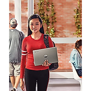 HP Chromebook 14B-NB0010NR 14-inch Touchscreen Laptop, Intel Core i3, 8GB DDR4 RAM, 128GB SSD, Intel UHD Graphics, HDMI, USB-C, MicroSD Reader, WiFi, Google ChromeOS, Mineral Silver (Renewed)