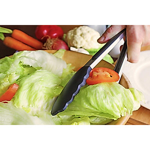 Daily Kitchen Slotted Spatula and Cooking Tongs Set Heat Resistant Silicone and Stainless Steel - 3-Piece Set