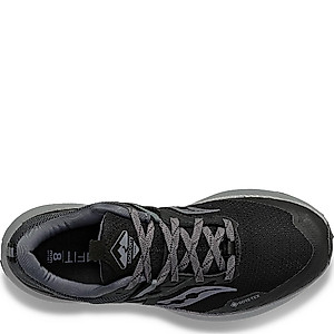 Saucony Women's Ride 15 TR Gore Tex Trail Running Shoe, Black/Charcoal, 8.5