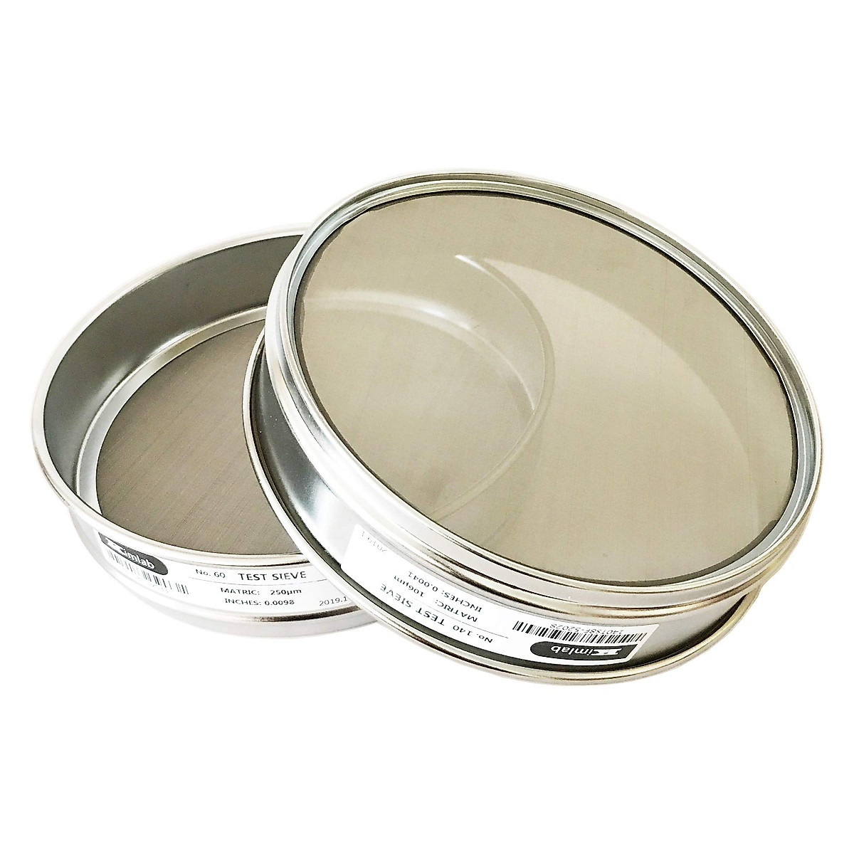 KimLab Economy Test Sieve #200 / 75μm Mesh Size,304 Stainless Steel Wire Cloth, 8" Diameter