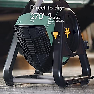 Vornado RTR Heavy Duty Air Circulator, 3-Speed High Velocity Shop Blower Fan for Whole Room, Multipurpose Electric Air Mover, High-Impact Case with 8ft Cord