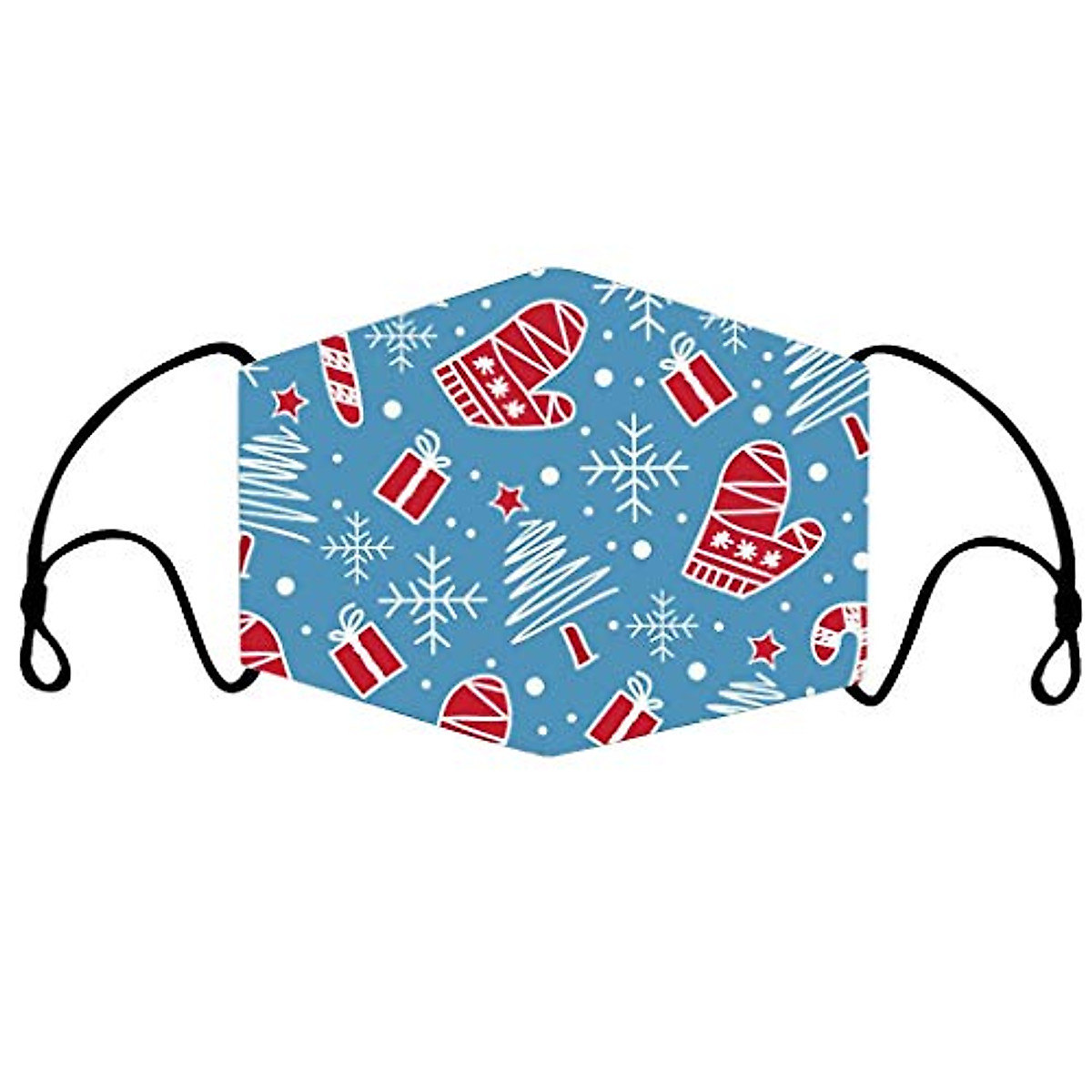 PENATE 1Pcs Kids Cool Mouth C-Over Christmas Printed Facemasks Washable and Reusable Face Bandanas +2PC Filters