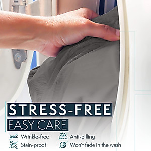 HC Collection Twin Bed Skirt, Soft Microfiber Box Spring Cover, 14" Inch Drop Bed Skirt Twin Bed, Wrinkle & Fade Resistent - Gray