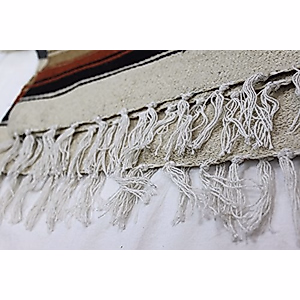 handmade Large Diamond Serape Southwestern Mexican Blanket Horse Saddle Yoga Sarape Rug