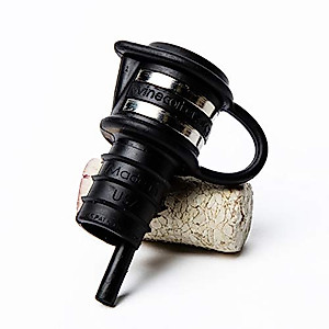 Haley's Corker Platinum Wine Stopper, Black
