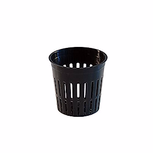 xGarden - Lightweight Economy Net Pots - Thin Lip & Slotted Sides - for Hydroponics & Aquaponics - UV Resistant & BPA Free Plastic - Indoor or Outdoor Growing - Black 2" Round Mesh Pot Cups - 50 Pack