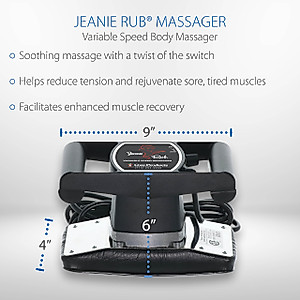 Core Products Jeanie Rub Variable Speed Massager, Deep Tissue Massage, Orbital Action for Back & Body, Premium Quality