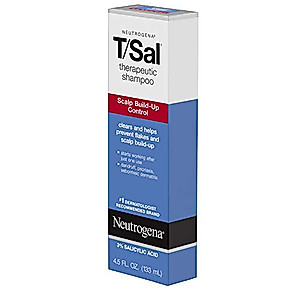 Neutrogena T/Sal Therapeutic Shampoo for Scalp Build-Up Control with Salicylic Acid, Scalp Treatment for Dandruff, Scalp Psoriasis & Seborrheic Dermatitis Relief, 4.5 fl. oz