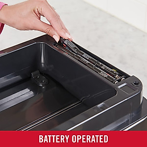 Rubbermaid Elite Stainless Steel Slim Sensor Trash Can, 12-Gallon, Batteries Included, Charcoal, Wastebasket for Home/Kitchen/Hotel/Lobby/Office, 11.8G