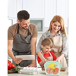 DGitaor Reusable Silicone Storage Bags, 4Pack Silicone Snack Sandwich Half Gallon Bags, Endurables Silicone Ziplock Bags for Food Storage, Freezer, Microwave, Oven, Dishwasher Safe, Heavy Duty (Aqua)