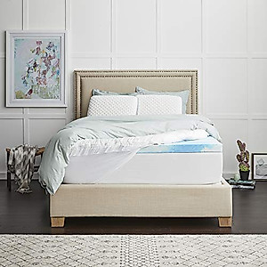 4" SealyChill™ Gel + Comfort Memory Foam Mattress Topper with Pillowtop Washable Allergen Resistant Cover, King (F02-00161-KG0), White