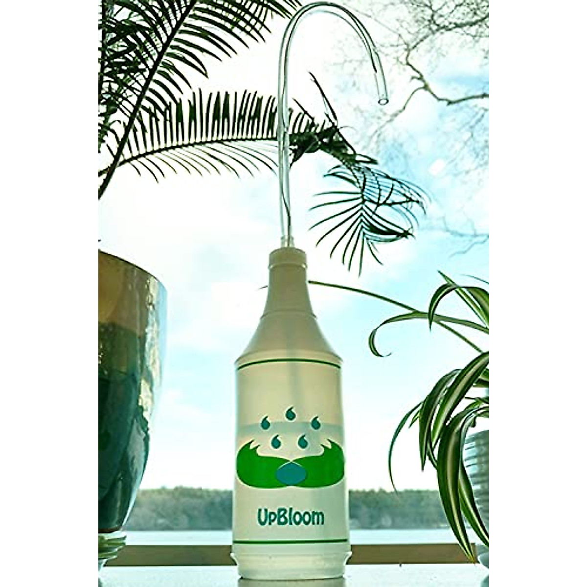 Original UpBloom 32oz (1000 ml) Plant Water Bottle for Hanging Plants, Succulents and Multipurpose Watering with Adjustable Long Reach Neck Design | Indoor or Outdoor | Made in The USA