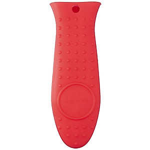Amazon Basics Silicone Hot Skillet Handle Cover Holder, Red